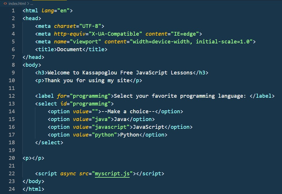 Δωρεάν Μαθήματα JavaScript